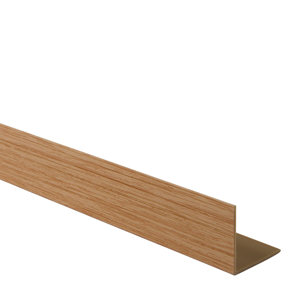 1″ Standard Angle (Oak Woodgrain) – DecorWorks